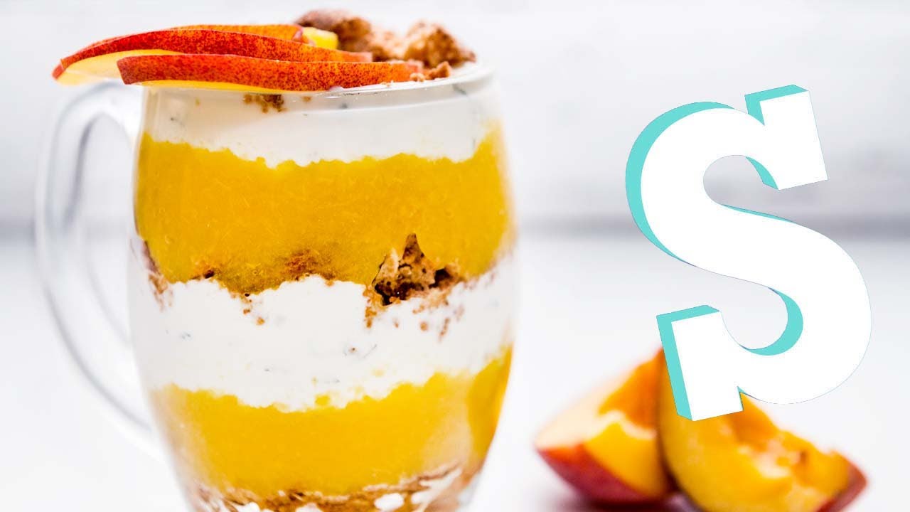 Peach Fool in a Mug Recipe - SORTED - YouTube