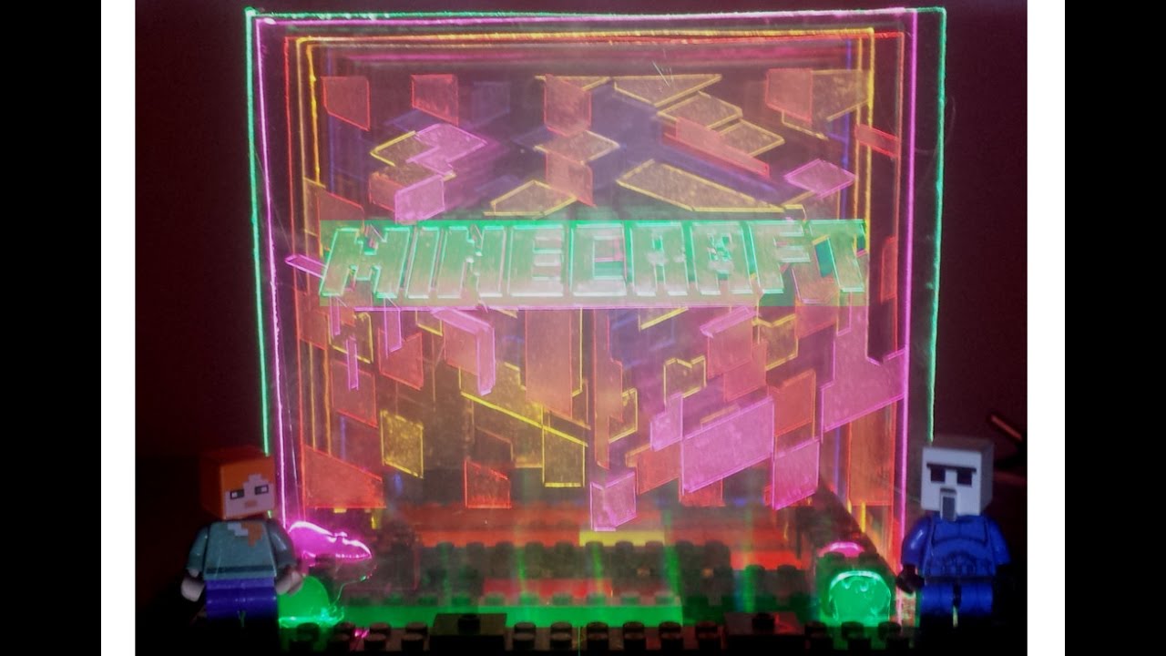 Make Minecraft 3D LED Plexiglass - YouTube