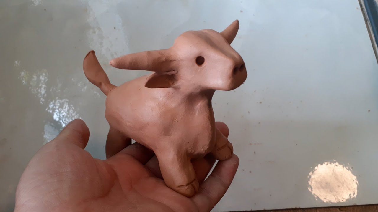 How To Sculpt An Unique Cow With Clay | Clay Easy Sculpting Lesson ...