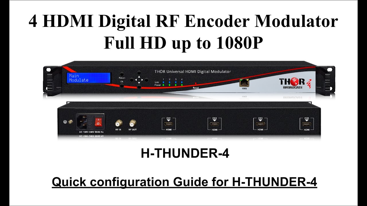 Quick configuration Guide for H-THUNDER-4 - 4 HDMI Digital RF Encoder ...