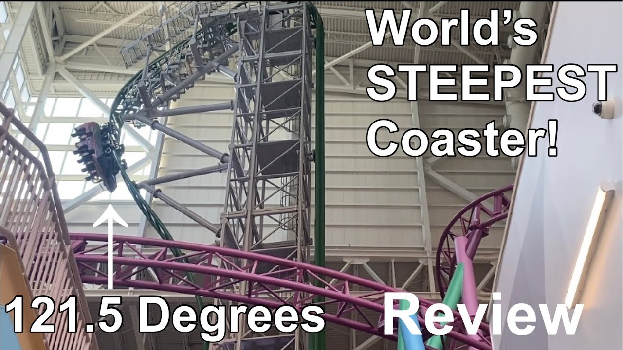 TMNT Shellrasier Review World’s STEEPEST Roller Coaster Nickelodeon ...