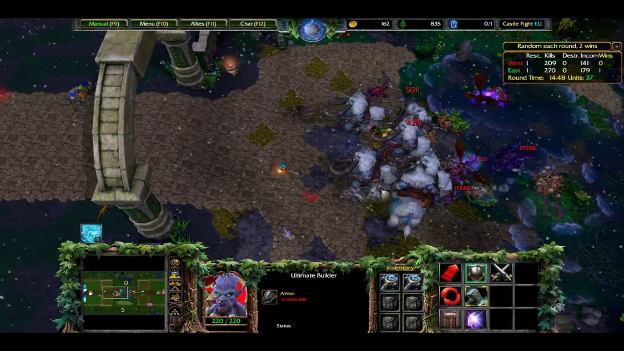 Warcraft 3 Reforged: [Castle Fight] Ultimate Builder Using 434?! - YouTube