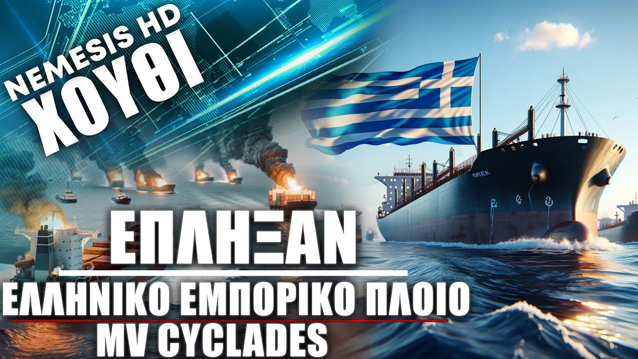 Οι Χούθι προσπάθησαν να τινάξουν στον αέρα το Ελληνικό εμπορικό πλοίο MV CYCLADES - YouTube