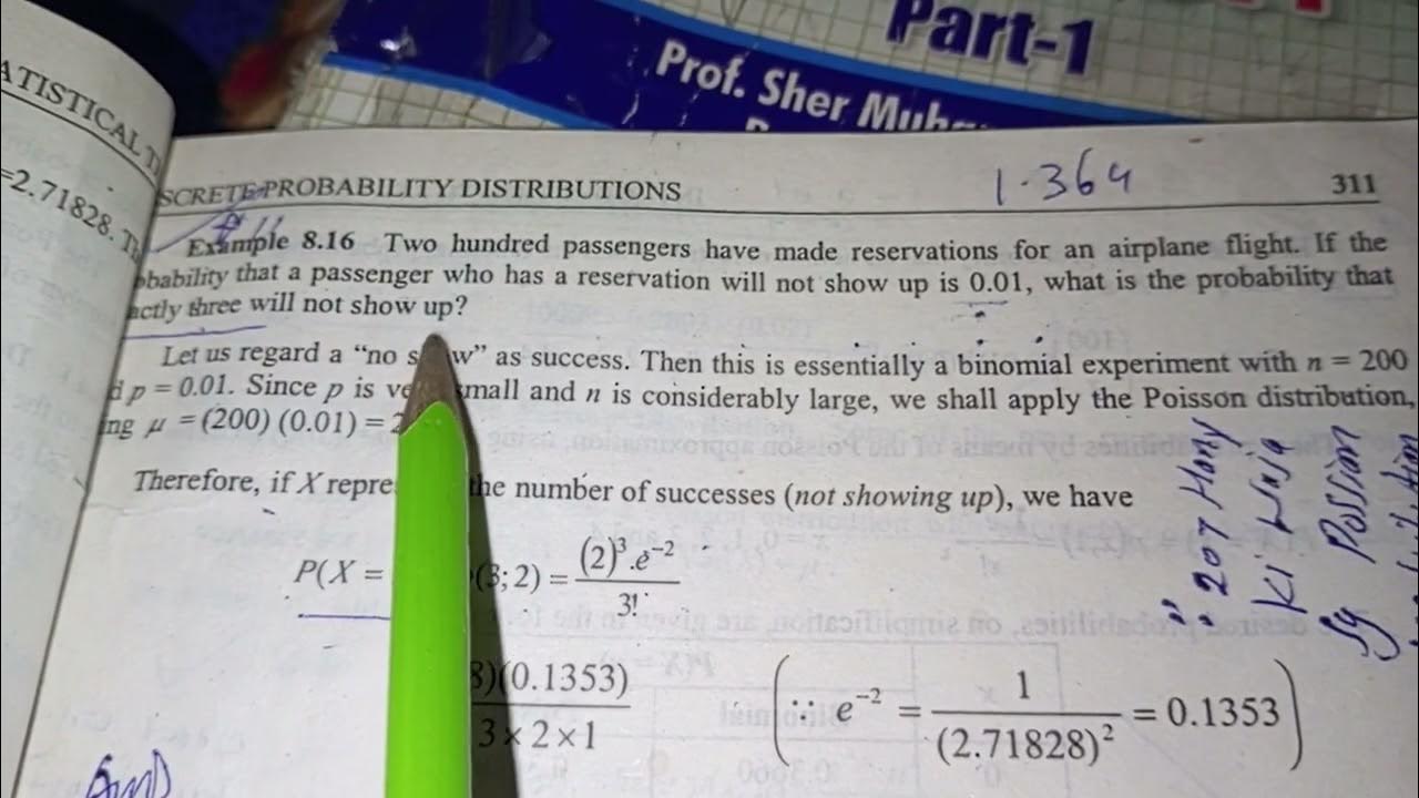 lecture 11 part 2 statistical theory chapter no 8 topic : Poisson distribution examples 8.15 to ...