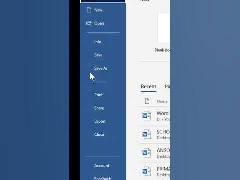 Difference Between the SAVE and SAVE AS command in Microsoft Word - YouTube