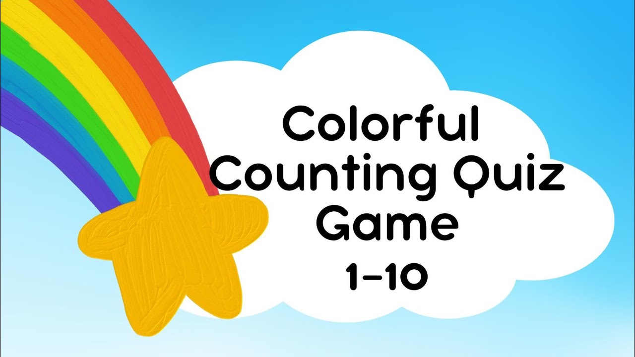 Colorful Counting Quiz Game 1-10 / Educational Video for Kindergarten ...