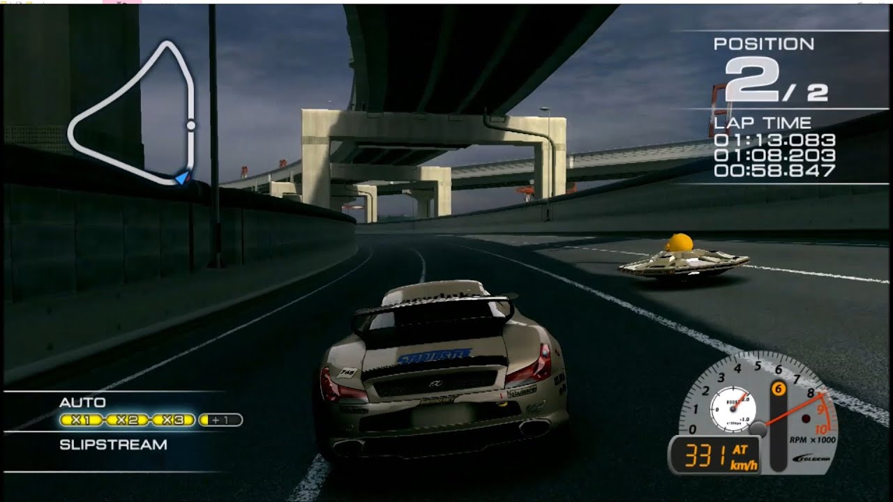 Ridge Racer 7 Extreme Battle Duel - Pac-Man with EO [Control view ...