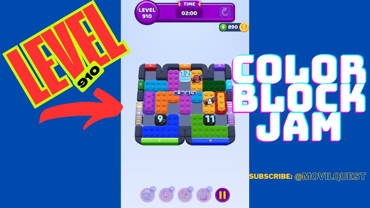 Color Block Jam Level 910 Walkthrough / Solution - YouTube