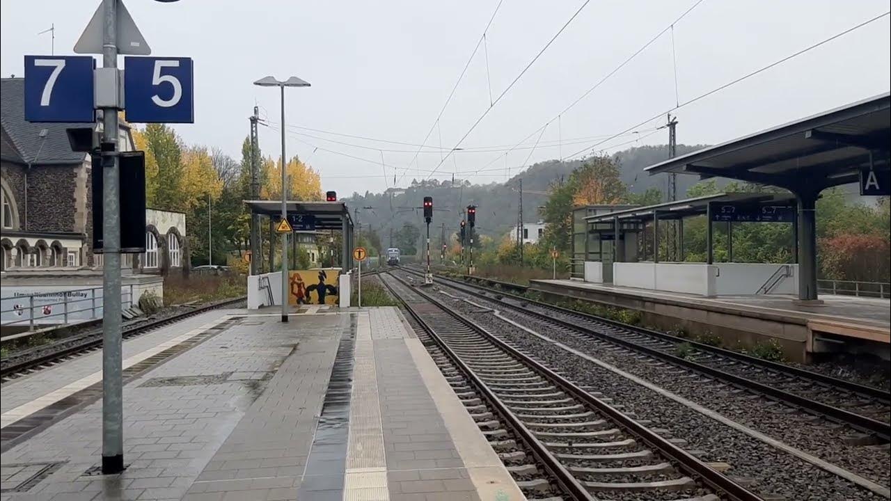 Aankomst Moselweinbahn op station Bullay. Traject van Bullay naar Traben-Trarbach. - YouTube