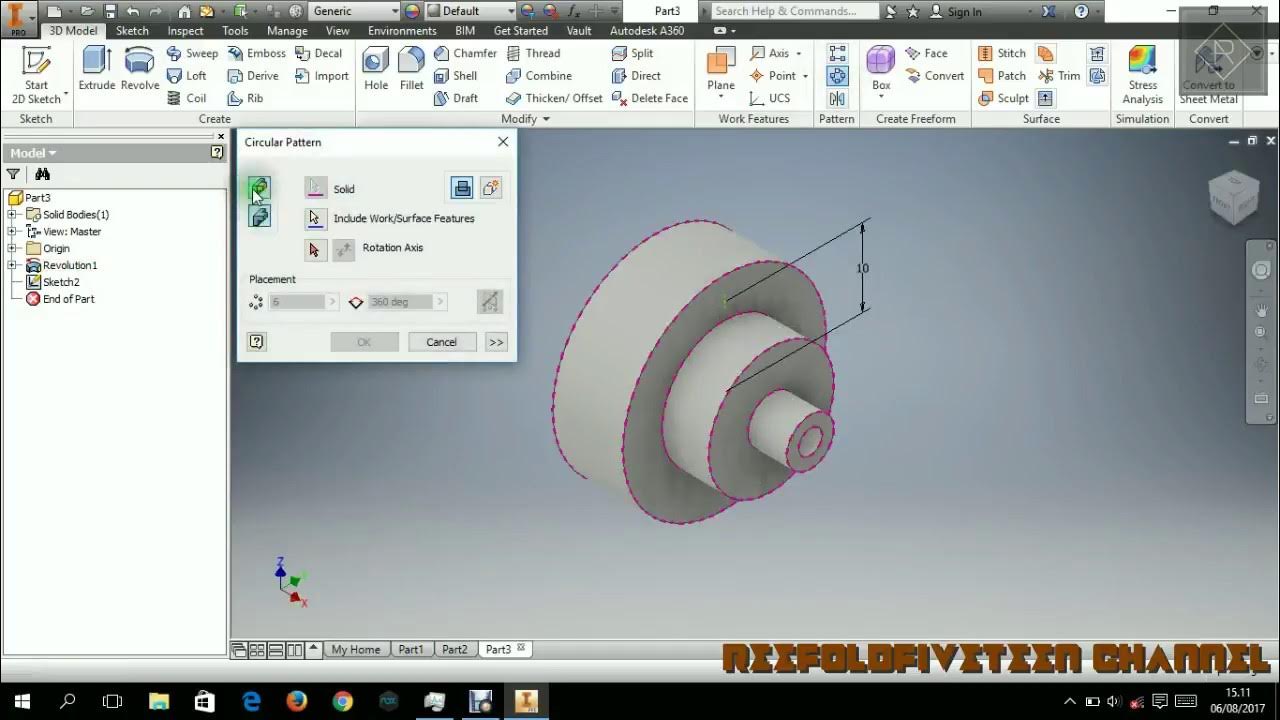 AUTODESK INVENTOR BEGINNER : Part1 - BASIC [HD] - YouTube