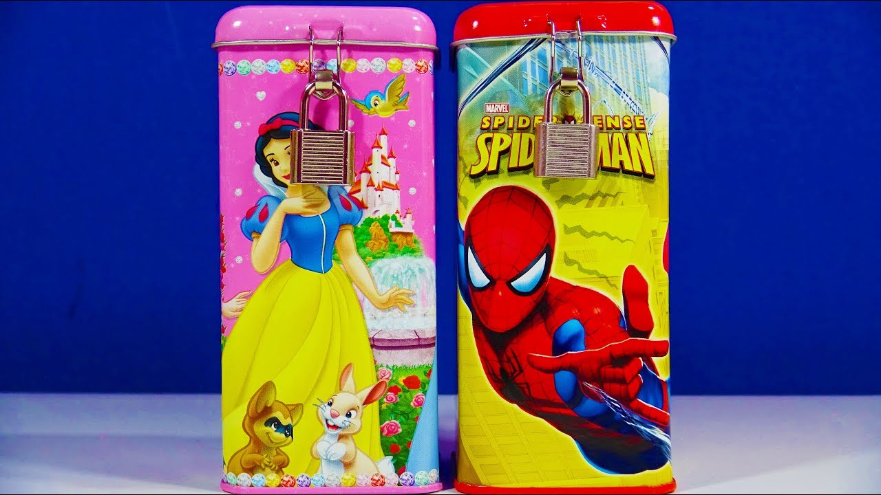 Disney Princess Spider-Man Coin Bank Princess Palace Pets Surprise Egg ...