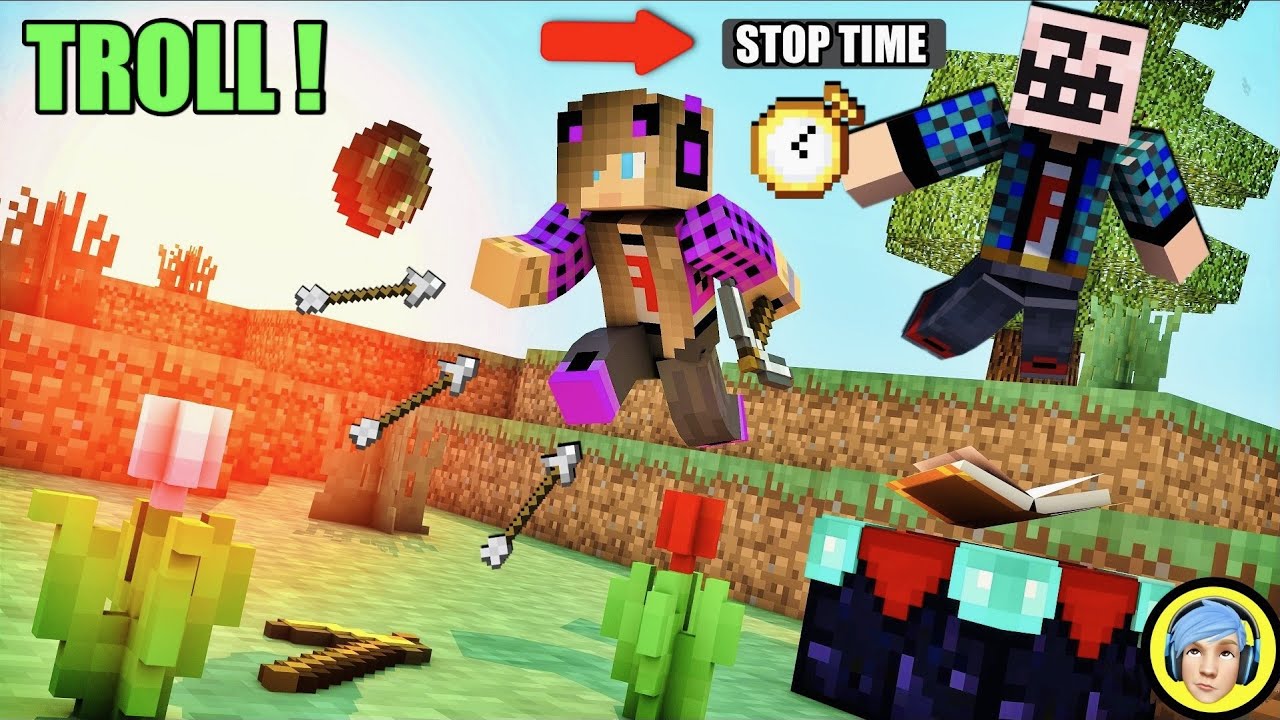 Τρολάρω το NOOBAKI με το Mod που σταματάει το χρόνο Minecraft Famous ...