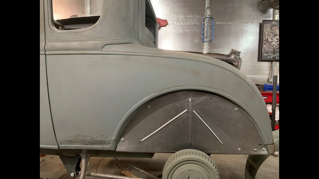 Model A Coupe Hotrod Build Pt.18 Making Rear Inner Fender Patch Panels ...