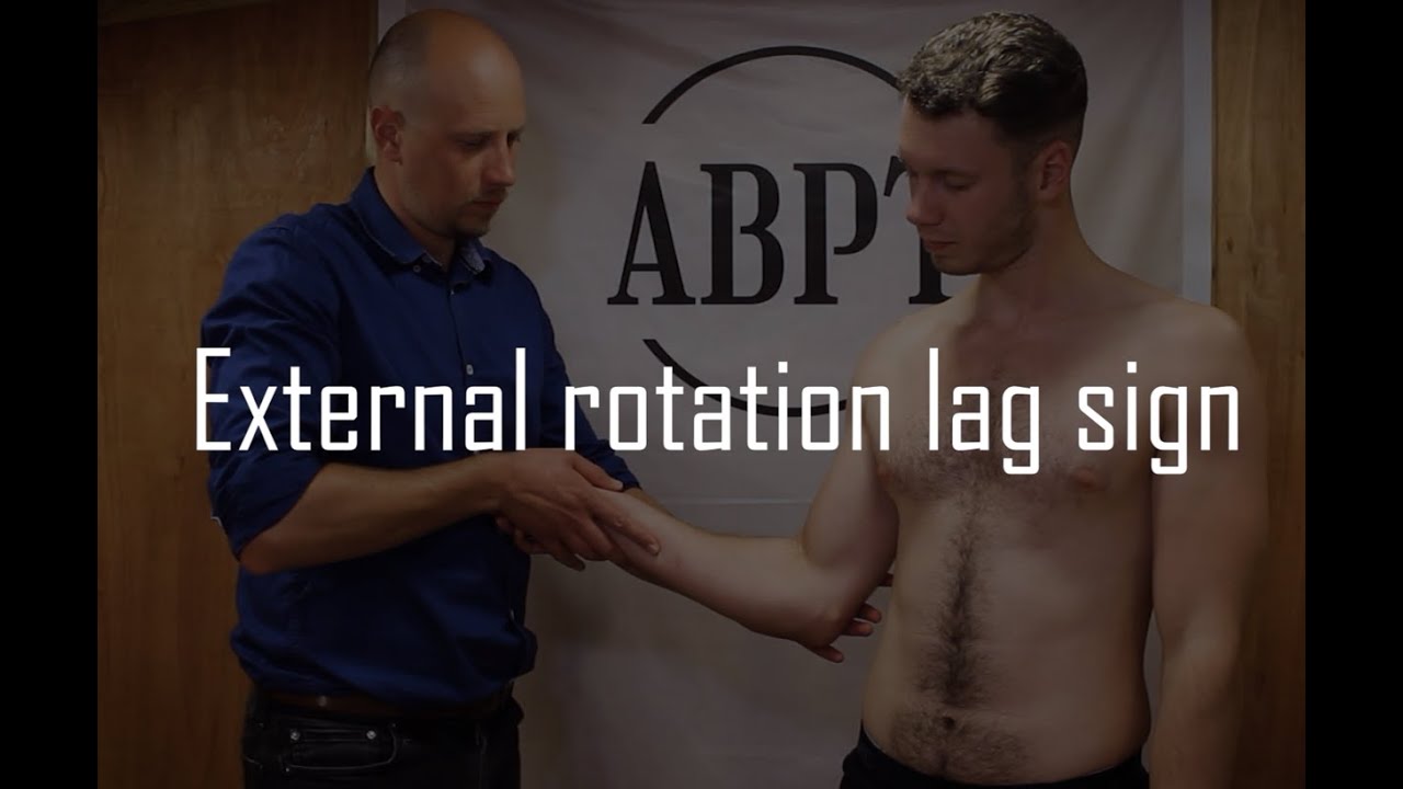External rotation lag sign - YouTube