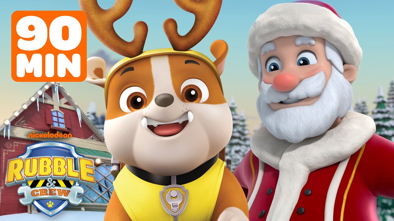 Rubble & Charger Visit Adventure Bay for Christmas! w/ PAW Patrol | 90 ...