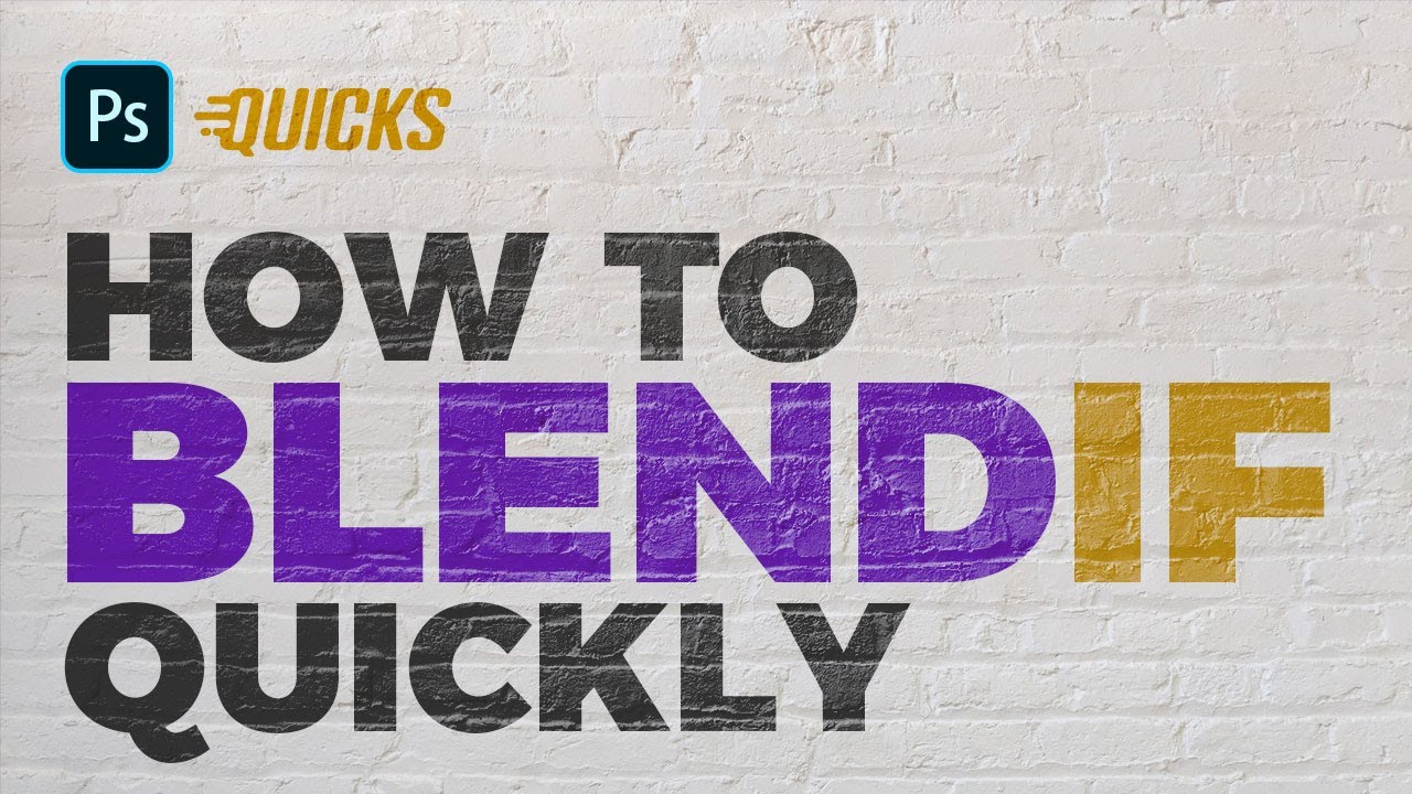 Blend If: How To Blend Logo Into Image | Photoshop Tutorial | Quick Mockup Tutorial (2022) - YouTube