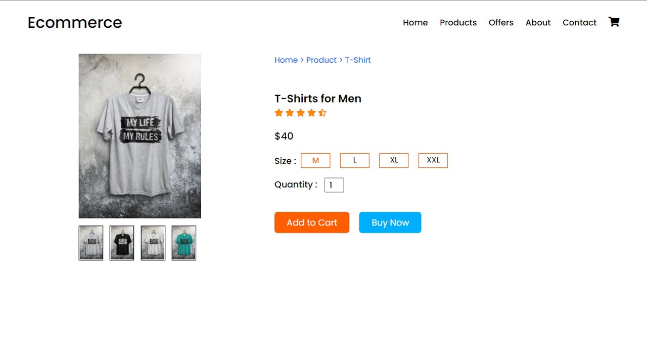 Ecommerce Product Details Page Design Using Html And Css Ecommerce Website Rizowan Ahmed 7908