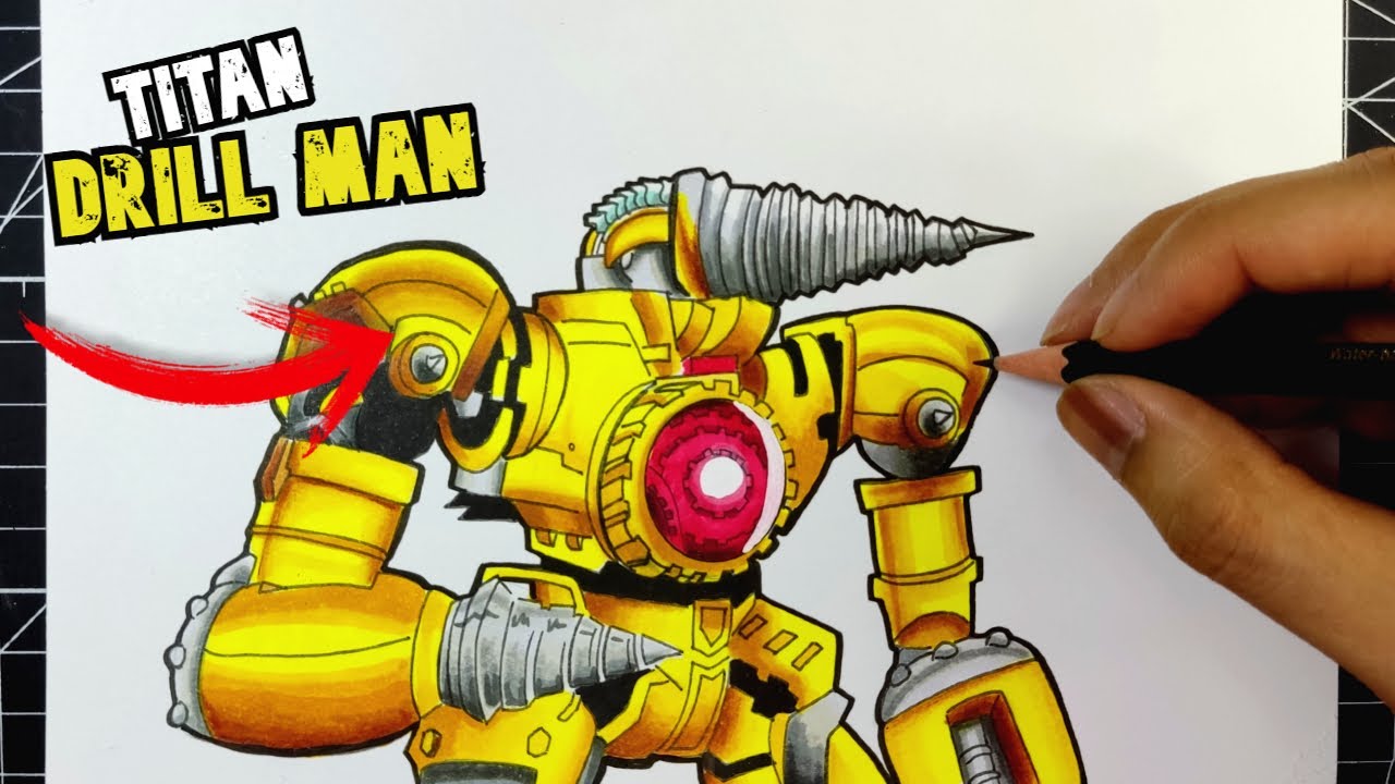 COMO DIBUJAR a TITAN DRILL MAN de SKIBIDI TOILET MULTIVERSE 09 ...