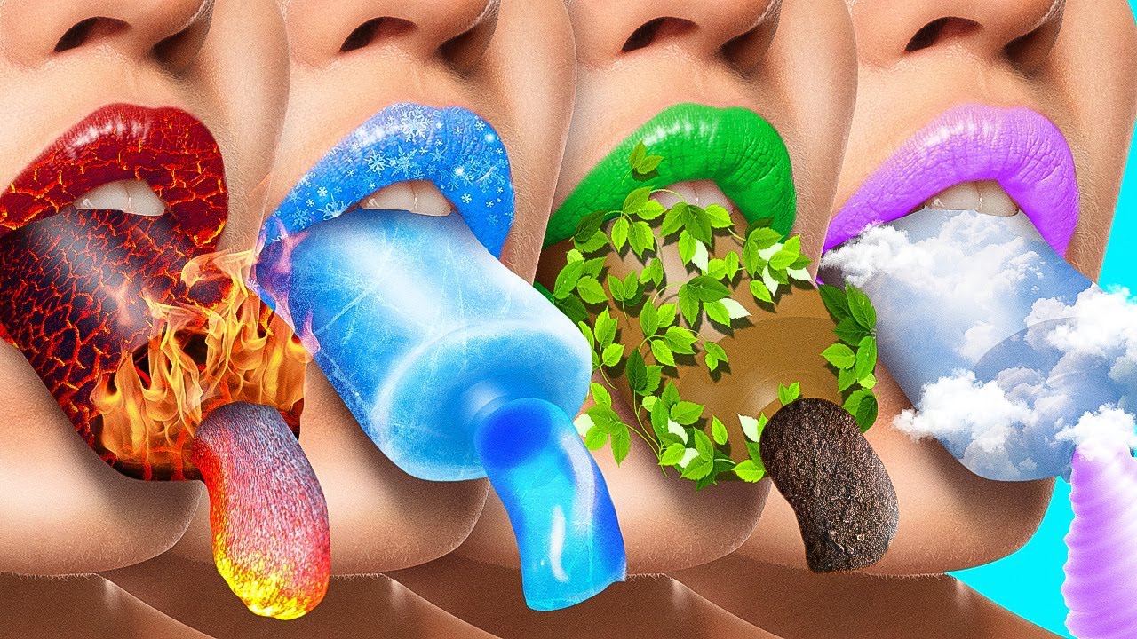 FOUR ELEMENTS in Real Life - Fire vs Ice vs Earth vs Air Girl - Real ...