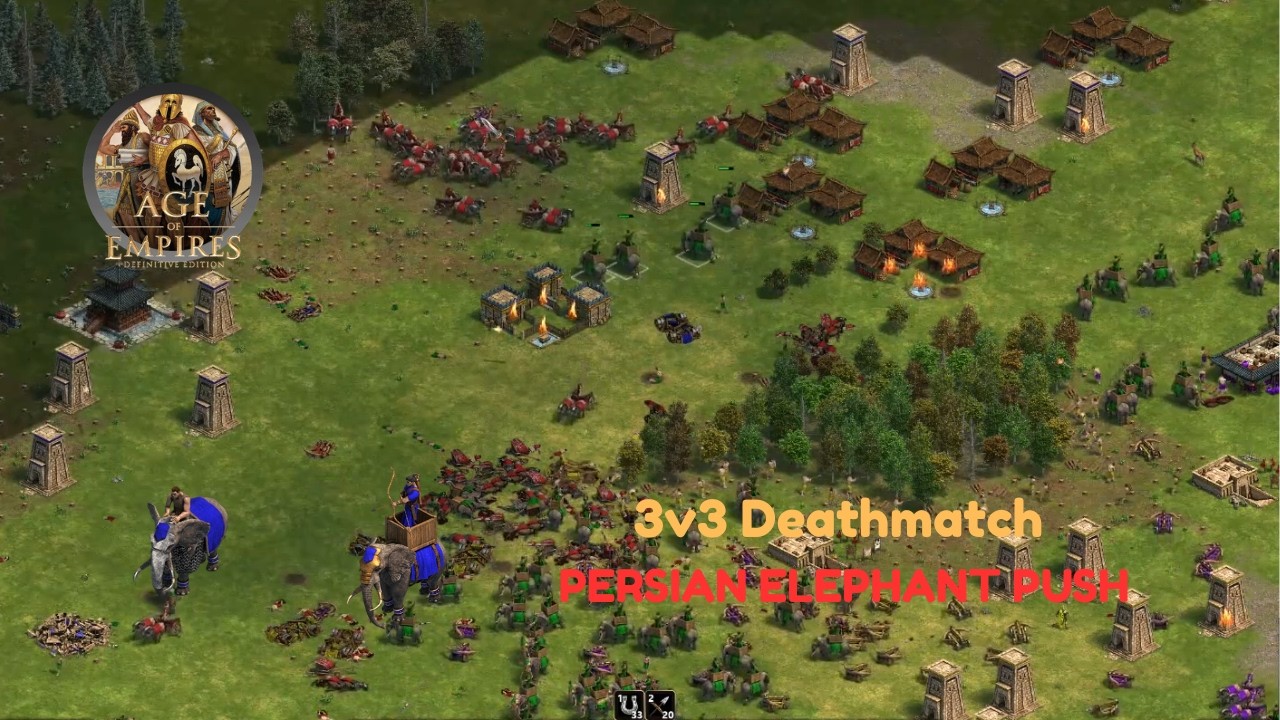 3v3 Deathmatch Team Game | Until the Last Gold Drop | AoE DE # ...