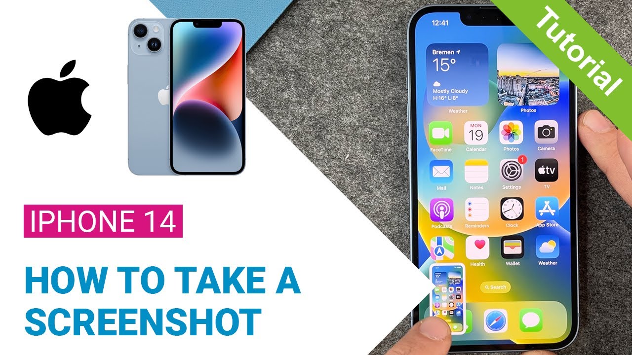 iPhone 14 - How to Take Screenshot • • 📱1️⃣4️⃣ • 📸 • 🖼 • | Tutorial ...