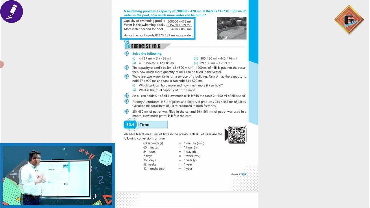 Gohar Skill Up Mathematics 5|Unit 10|Lec 13|Capacity|Addition and Subtraction|Exercise 10.6 ...