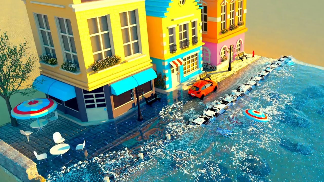 Coastline Protection For Rising Sea Levels| Fluid Simulation - YouTube