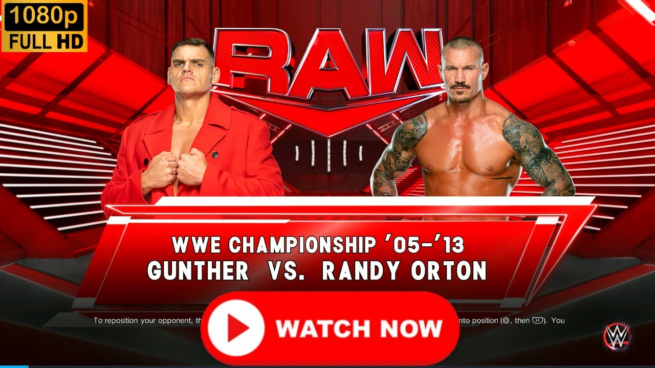 WWE | Gunther VS Randy Orton | WWE Championship | Match on Full HD ...