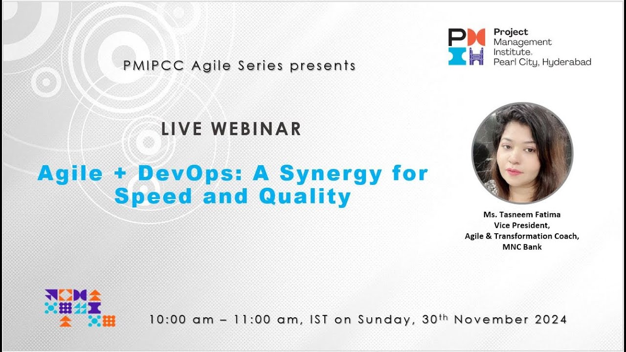Agile Series 3: "Agile + DevOps: A Synergy for Speed and Quality ...