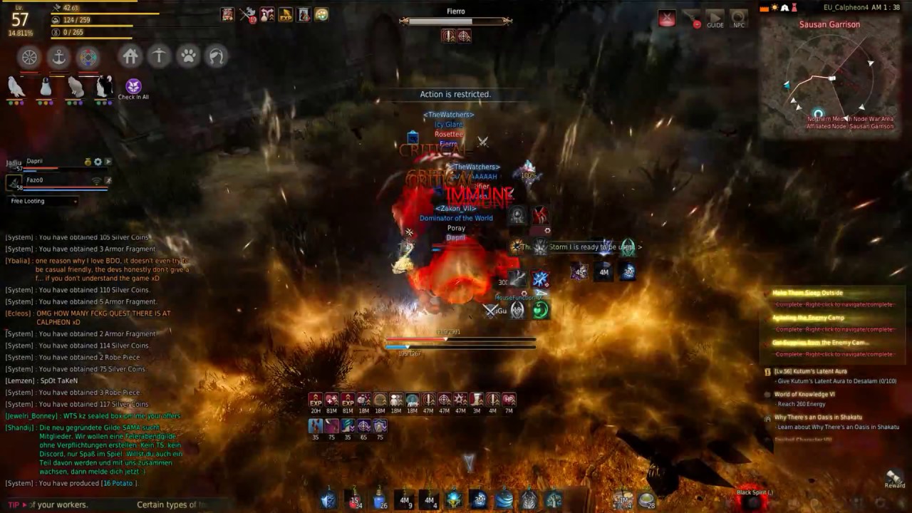 Black Desert Online - Witch 57lv - Sausans PVP - 2 vs 1 - YouTube