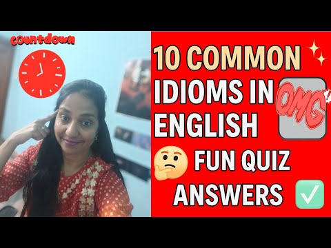 10 Common Idioms in English, Fun Quiz with Answers! Learn & test📈 # ...