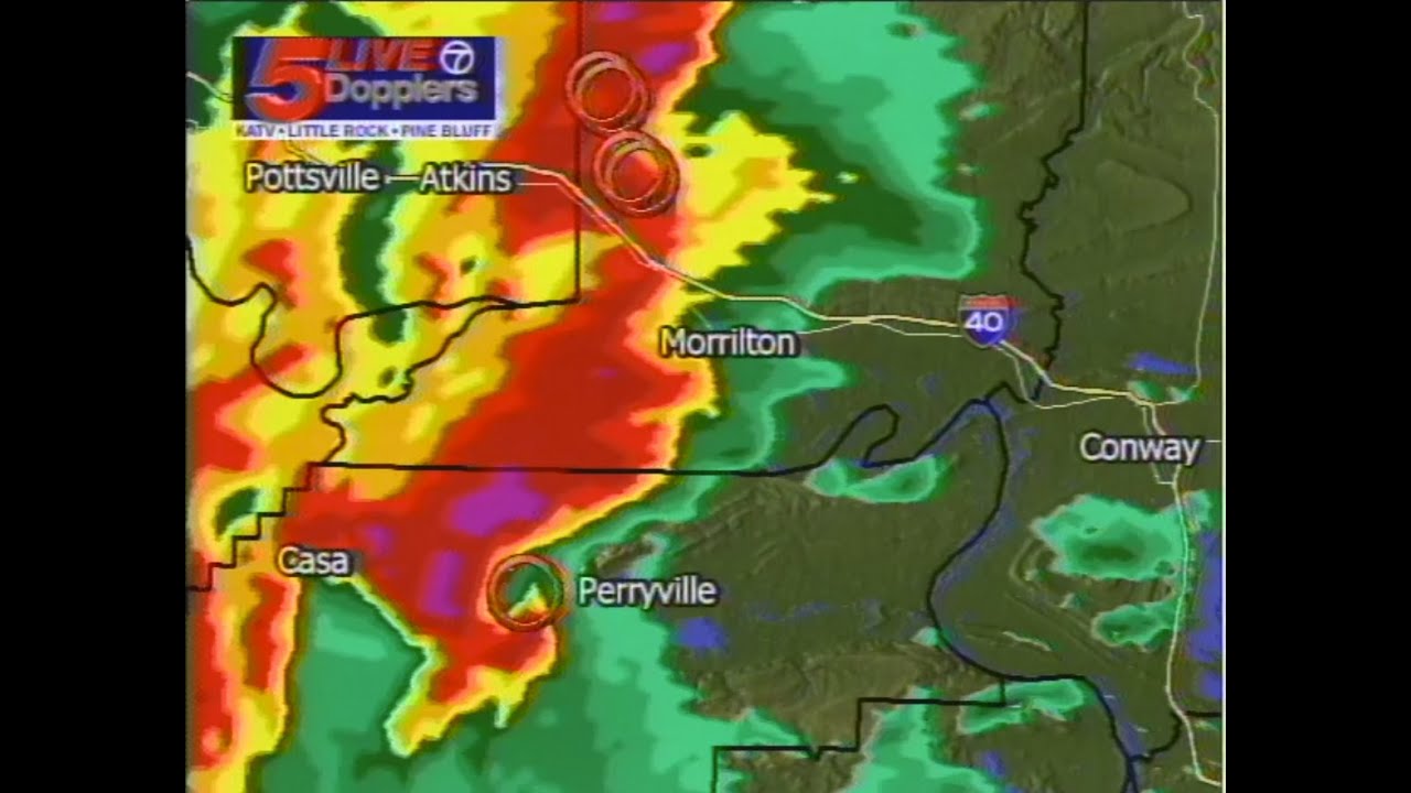 KATV Tornado Coverage November 27th, 2005 - YouTube