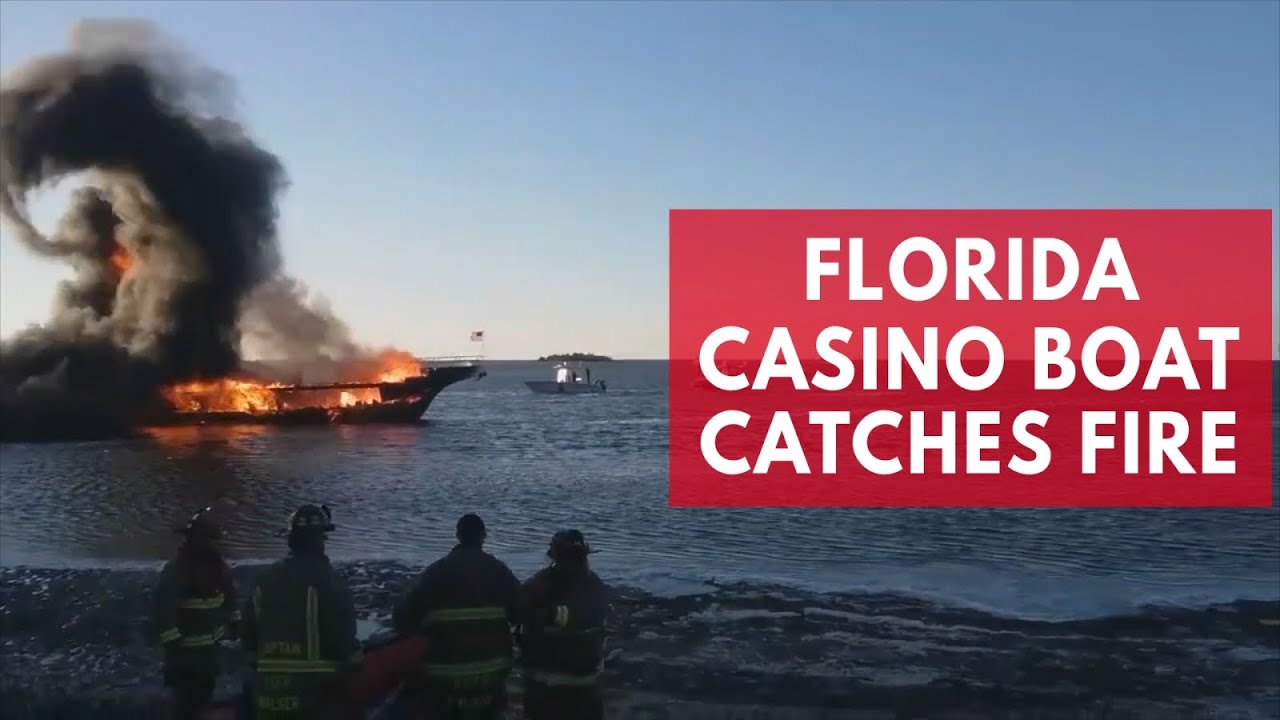 Florida casino boat catches fire with 50 on board - YouTube