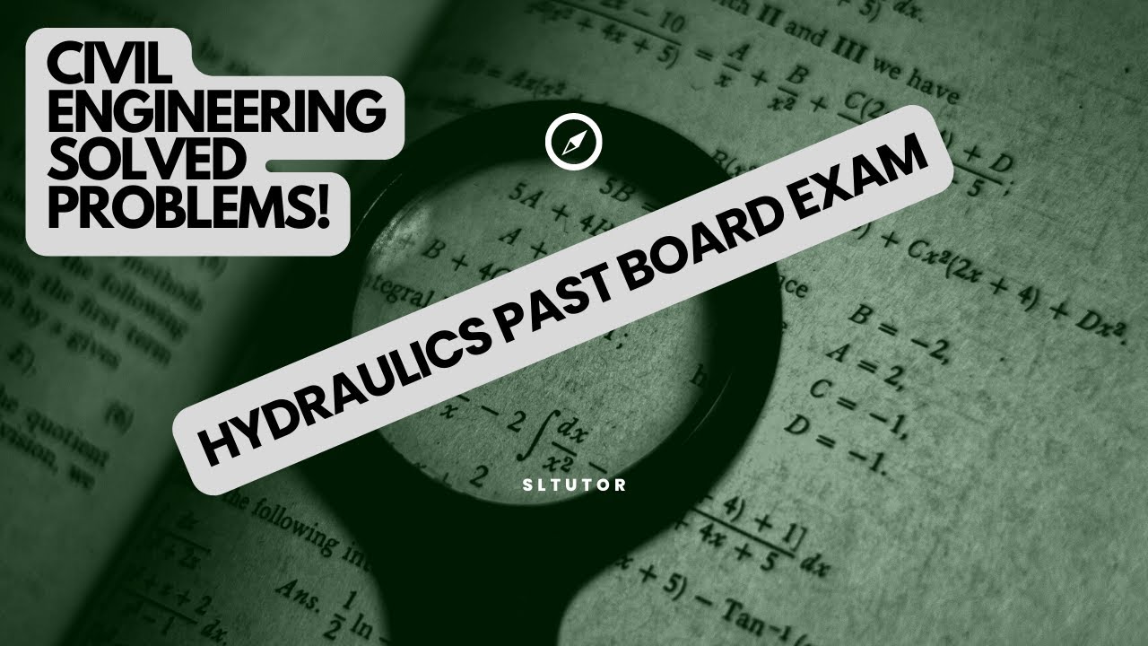 HYDRAULICS CIVIL ENGINEERING BOARD EXAM PROBLEMS, SOLVED! - YouTube