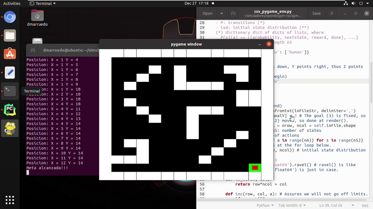 OpenAi Gym BFS algortithm simulation - YouTube