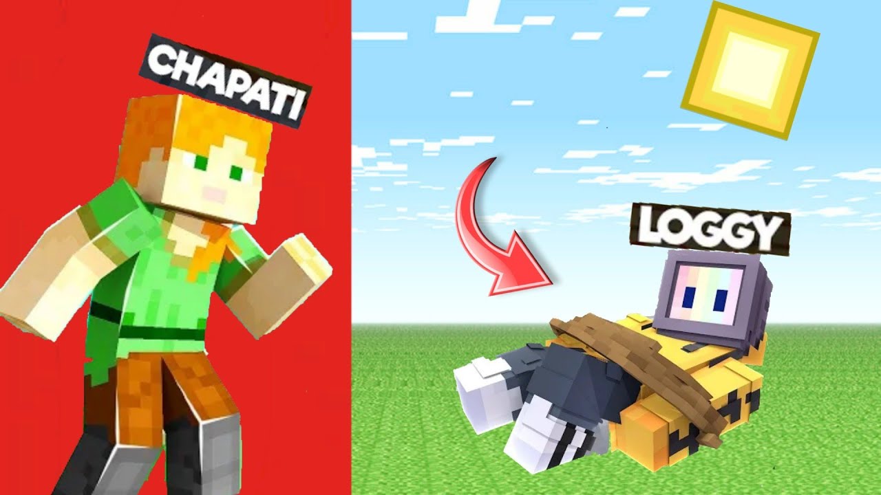 CHAPATI TRAPPED LOGGY MINECRAFT - YouTube