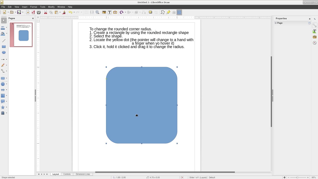 Libre Office Drawing How To Change The Corner Radius YouTube Libre Office Drawing How To Change The Corner Radius YouTube