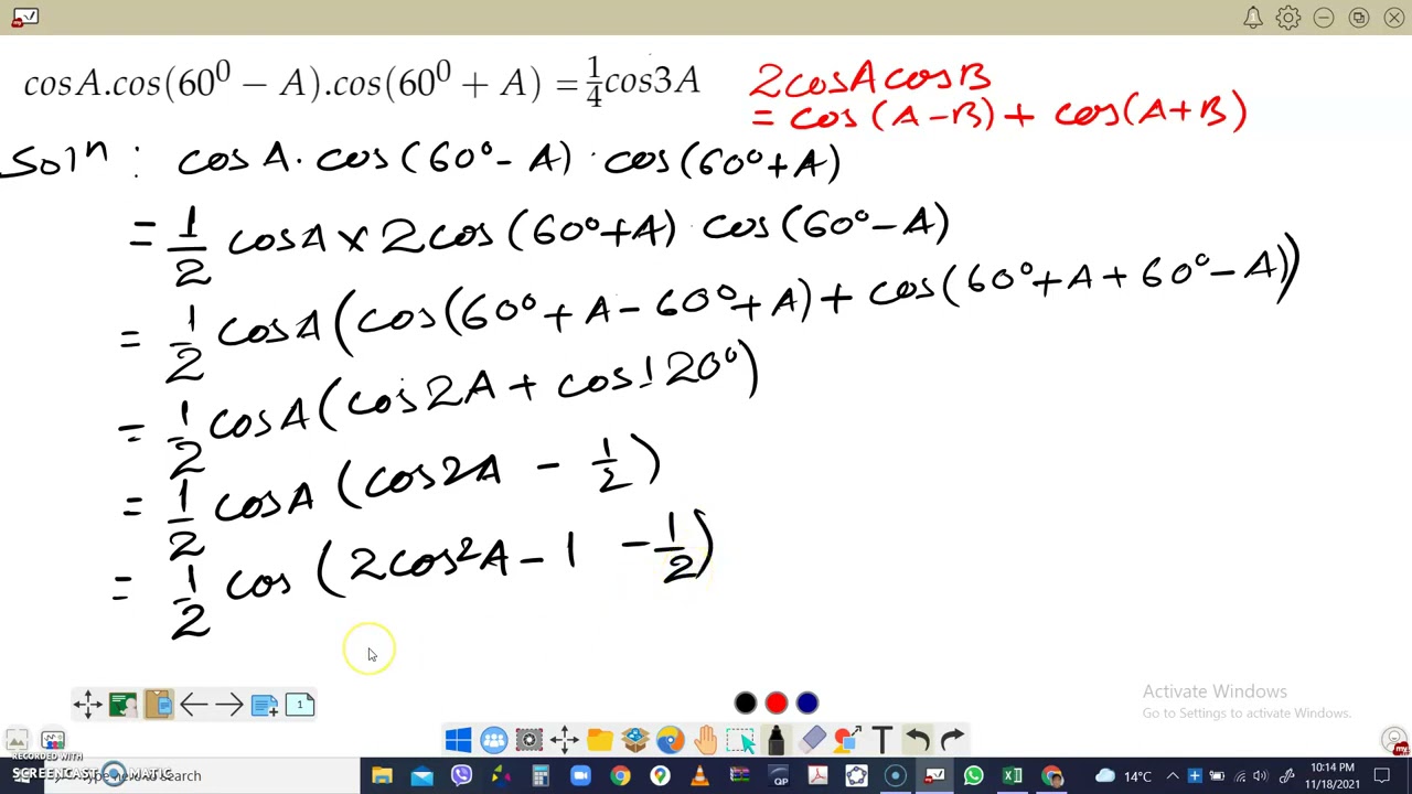 Transformation Formula || APPLICATION OF 2cosAcosB - YouTube