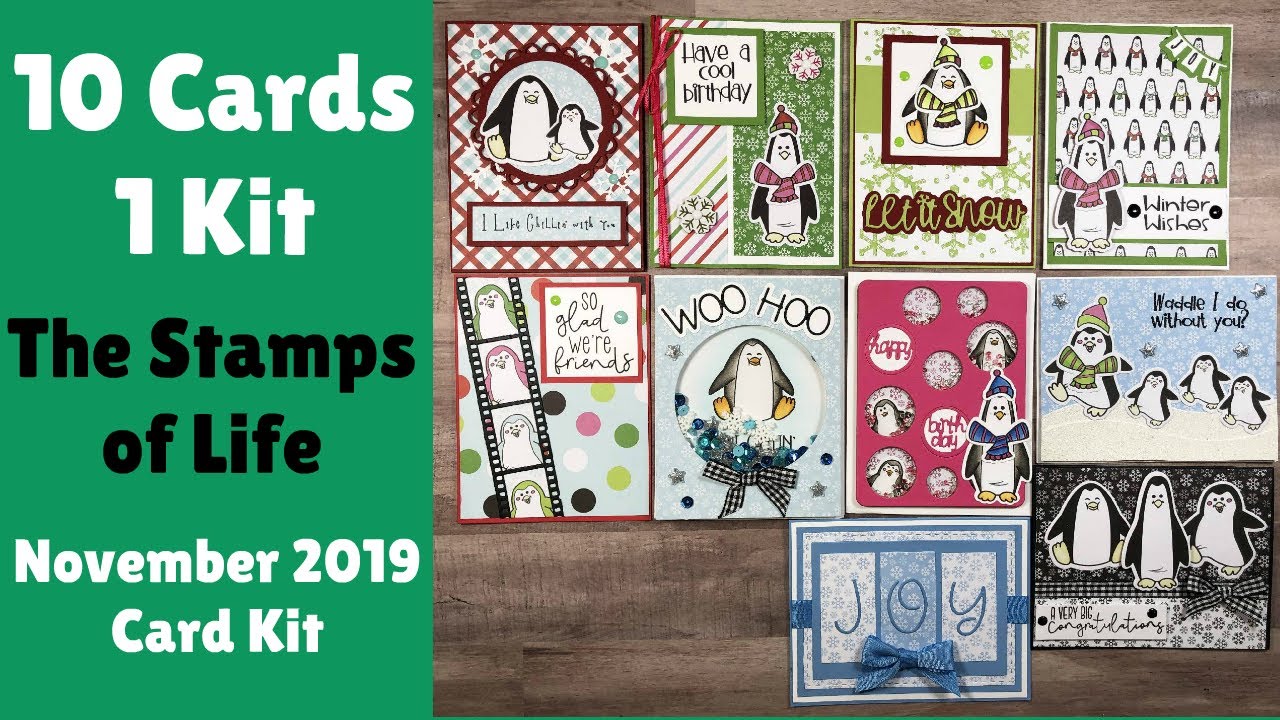 The Stamps of Life | November 2019 Card Kit | 10 Cards 1 Kit - YouTube