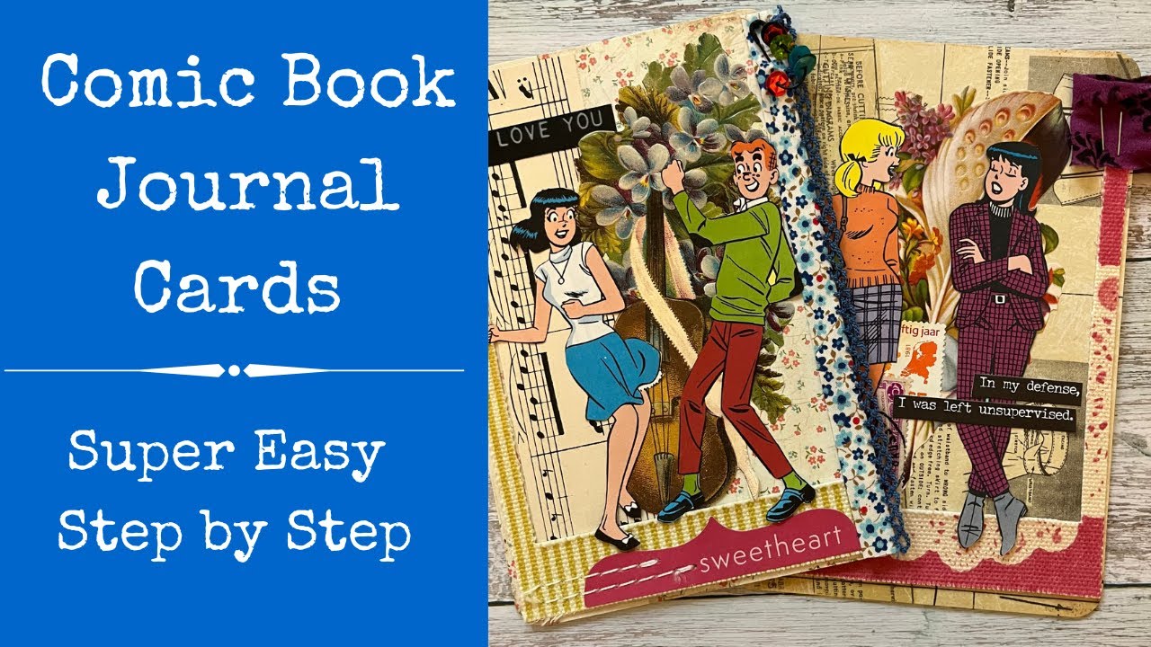 Comic Book Journal Cards | Super Easy, Step by Step | Junk Journal ...