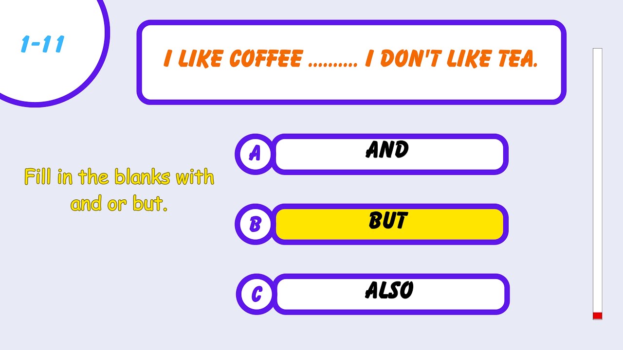 And vs. But || 3 minutes of easy English learning || Easy English for ...