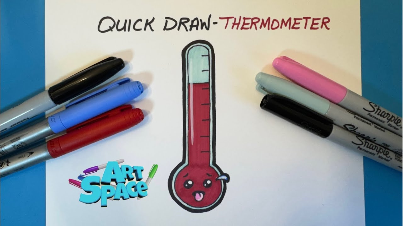 Quick Draws for Kids - How to Draw a Thermometer (Easy) - YouTube