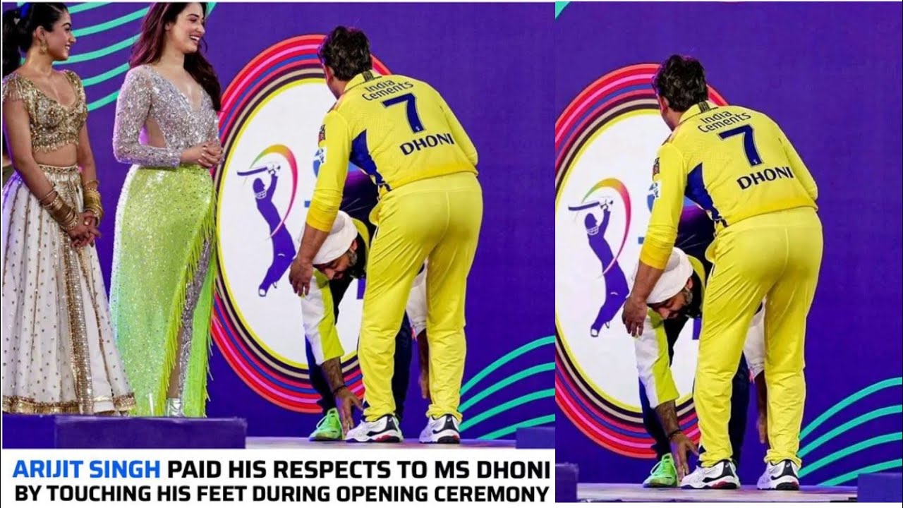 Arijit Singh & Ms Dhoni During opening ceremony 😍😍🧡🧡 🙏 - YouTube