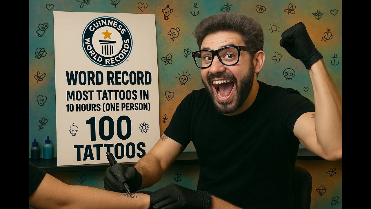 I broke the world record (most tattoos in 10 hours) - YouTube