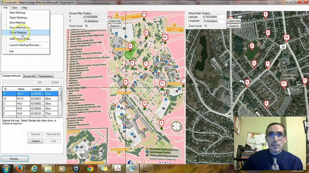 Save georef image in MapCrucher and zip files - YouTube