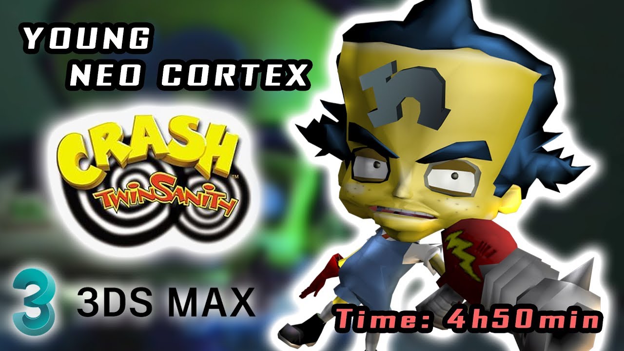 🗿 Young Neo Cortex - Model Rebuilt / Speed Modeling (Crash Bandicoot ...