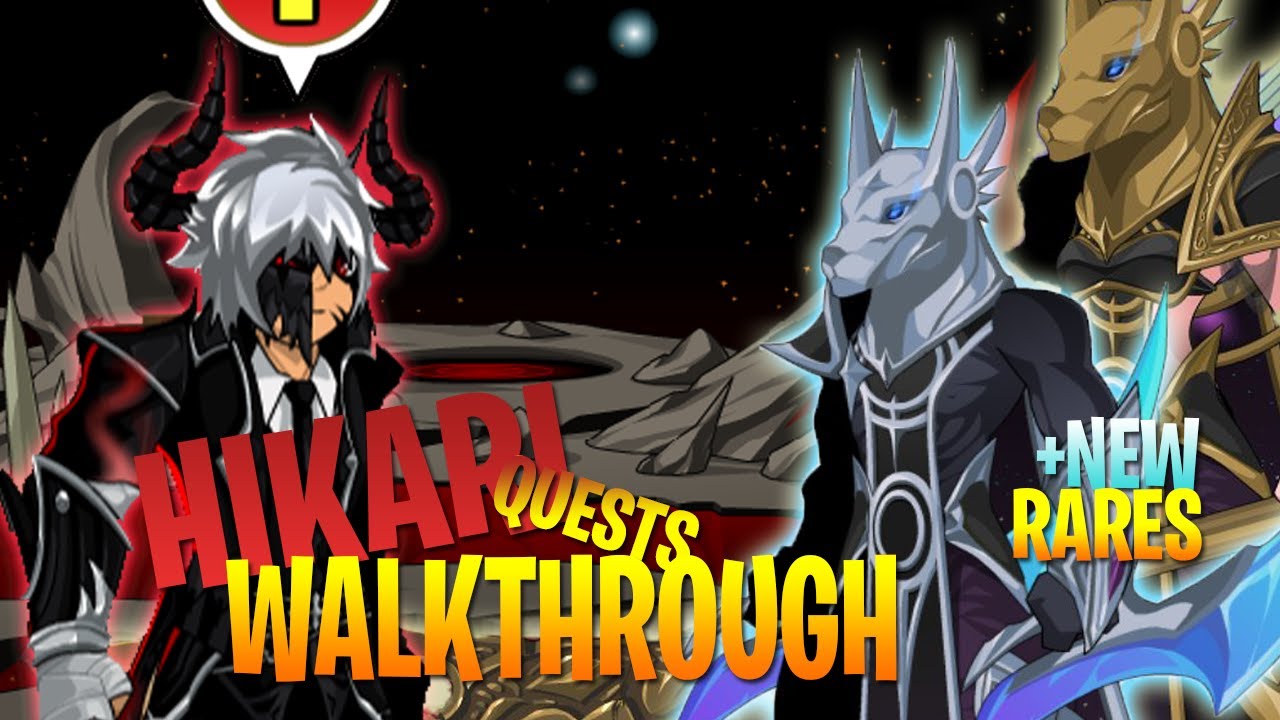 AQW HIKARI QUESTLINE WALKTHROUGH + NEW RARE DROPS AND MORE - YouTube