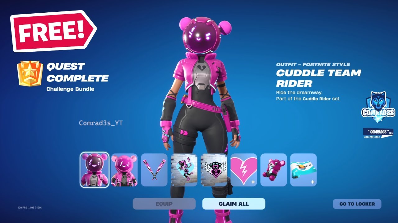 How to get FREE Cuddle Team Rider Skin and Her Rewards in Fortnite ...