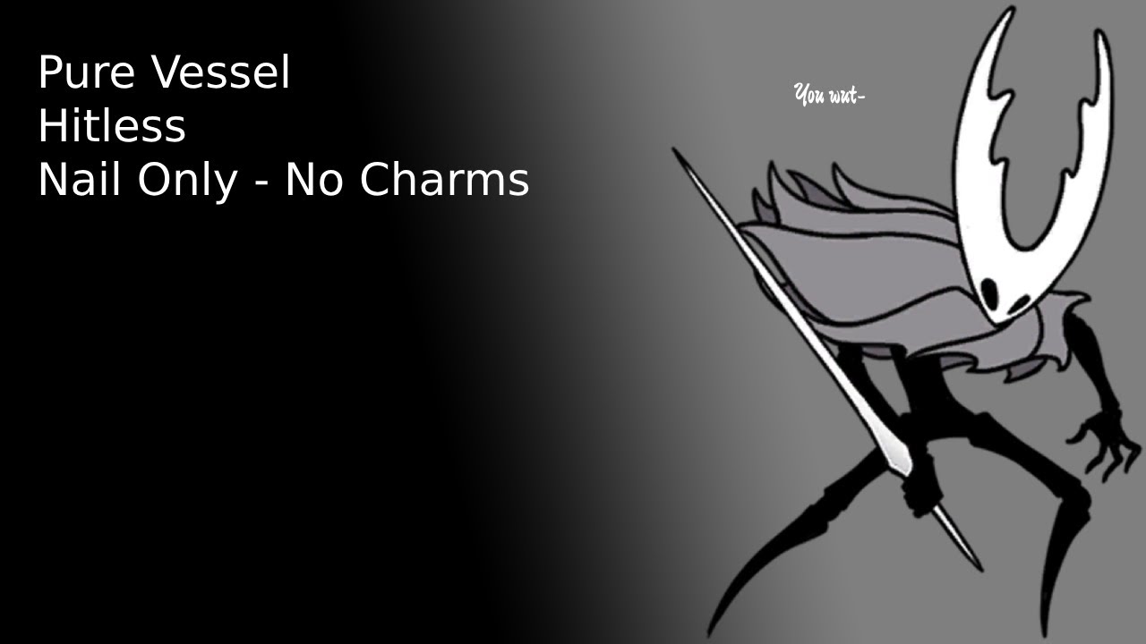 {Hollow Knight} Pure Vessel Hitless - Nail Only, No Charms - YouTube