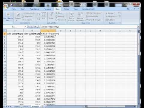 How to Construct a Cumulative Distribution Plot in Excel 2007 - YouTube